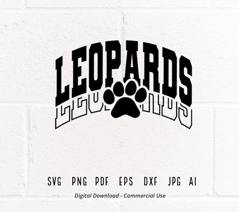 Leopard Print Svg, Leopards Paw Svg Leopards Mascot Svg ...
