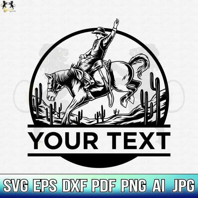 Western Horse Svg, Cowboy Name Frame Svg - Rodeo Svg - Riding Horse Svg ...