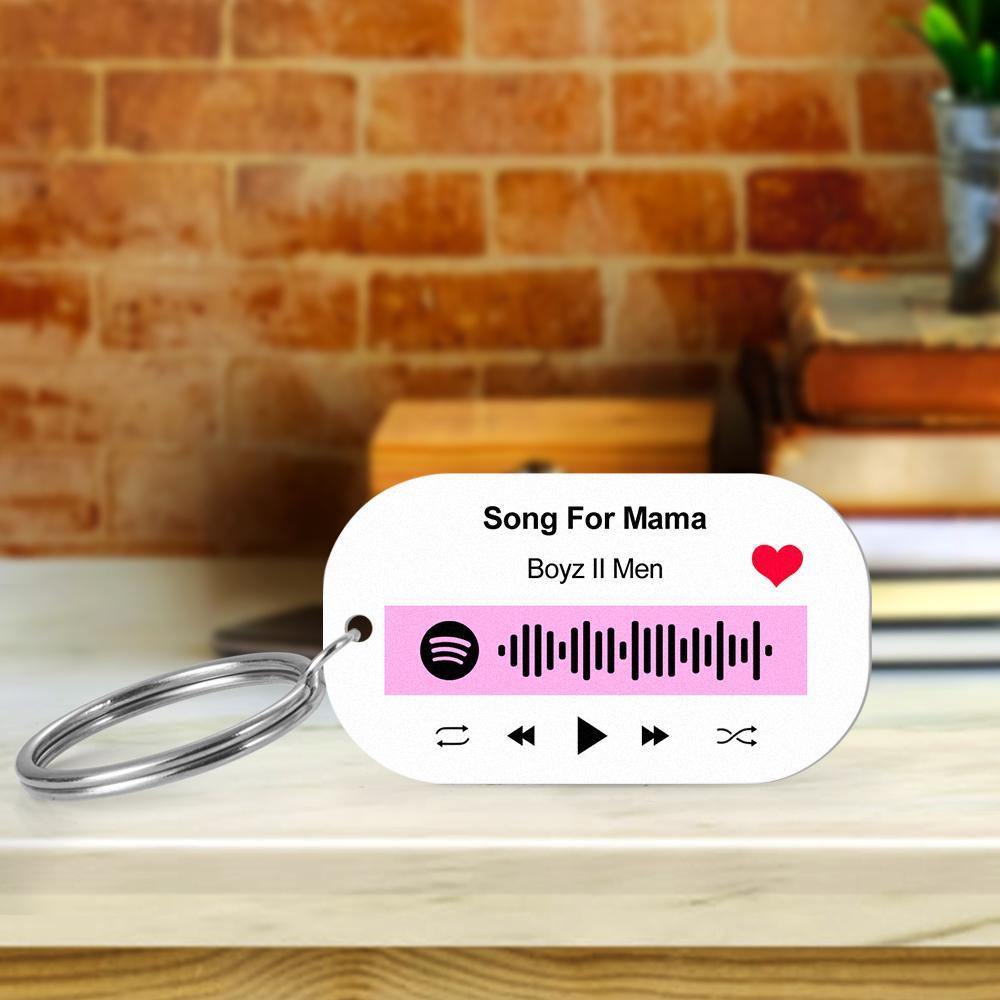Custom Acrylic Double-sided Spotify Keychain Scannable Spotify Code ...