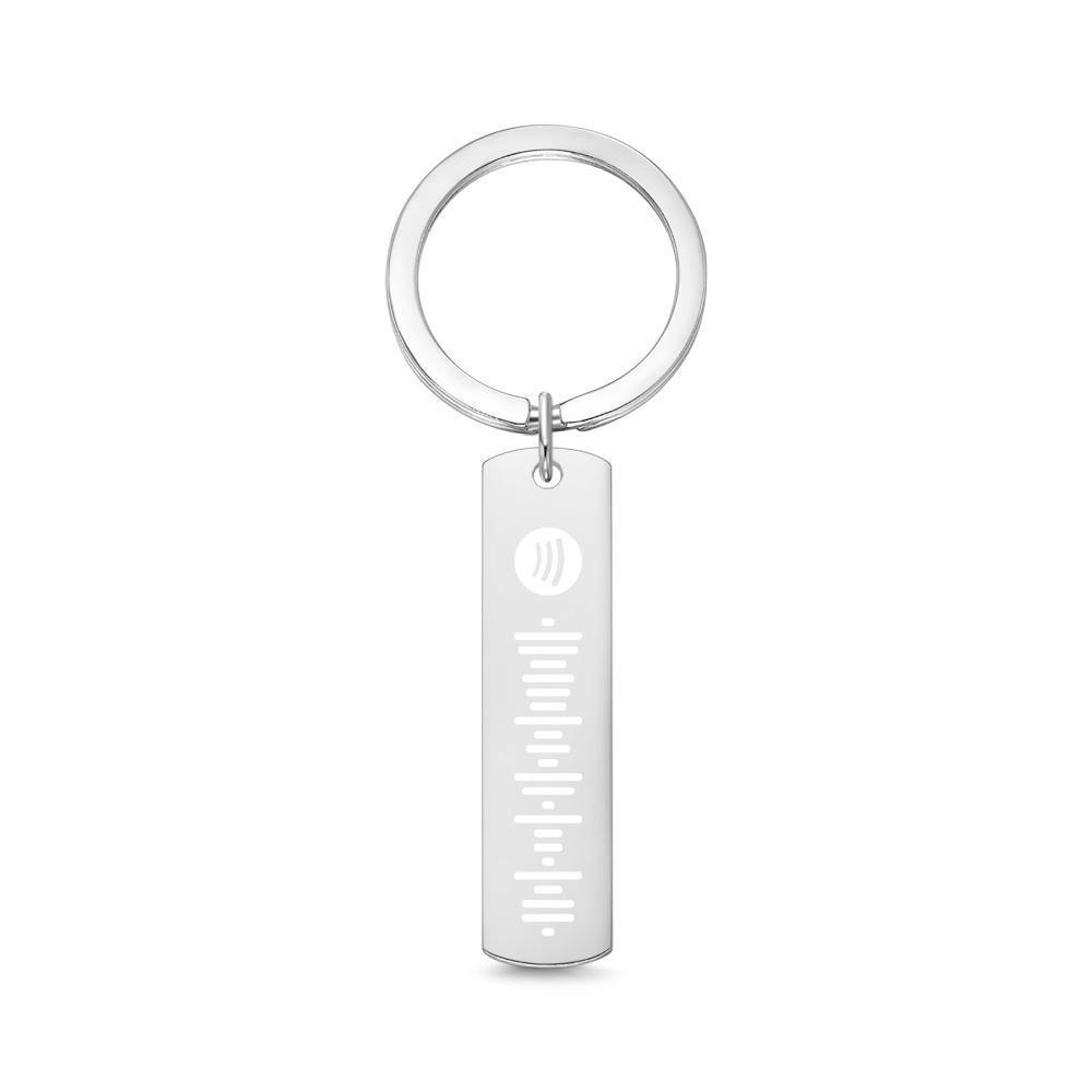 Personalized Music Spotify Scan Code Stainless Steel Keychains Custom ...