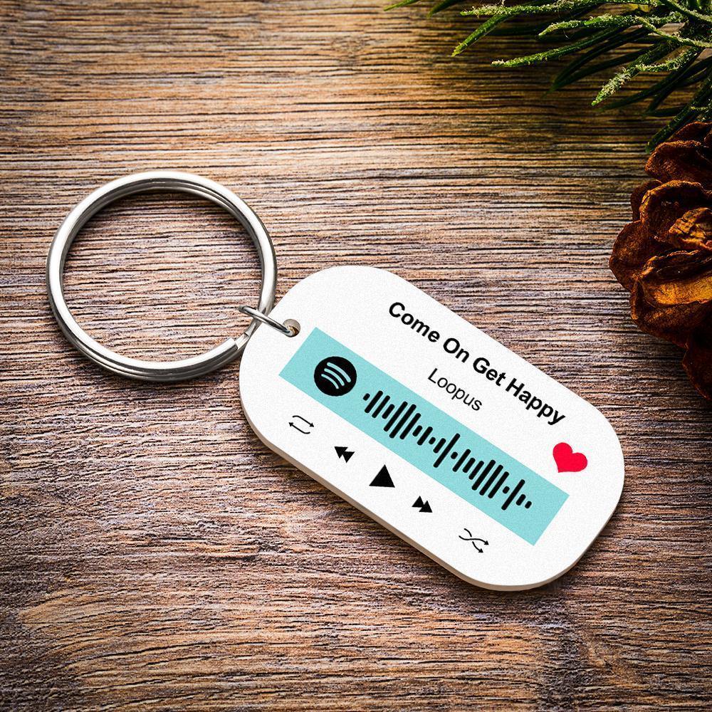 Custom Acrylic Double-sided Spotify Keychain Scannable Spotify Code ...