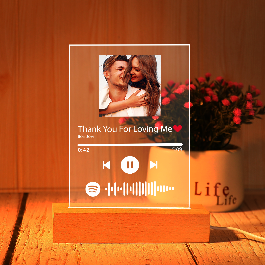 Spotify Glass Custom Music Plaques Scannable Spotify Code Frame With A ...