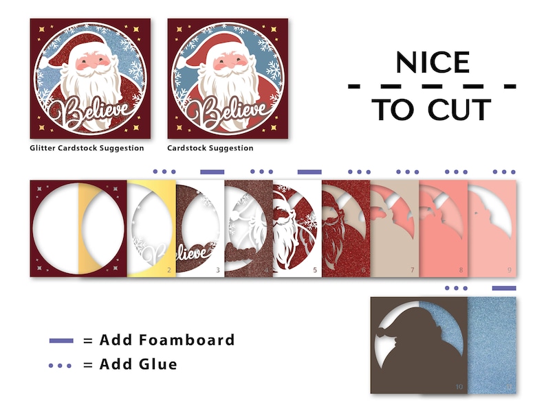 Christian Christmas Svg, 3D Santa Shadow Box Christmas Shadow Box SVG ...