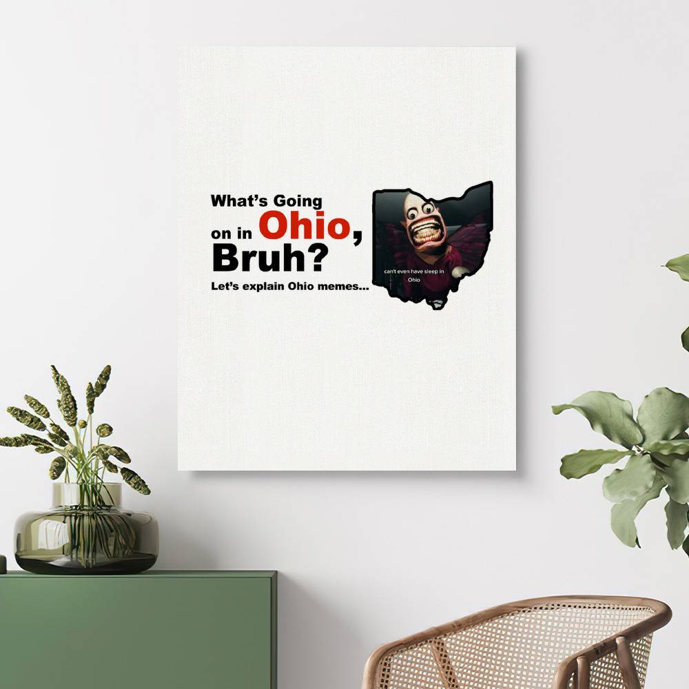 Ohio Memes Canvas Wall Art | ohiomemes.store