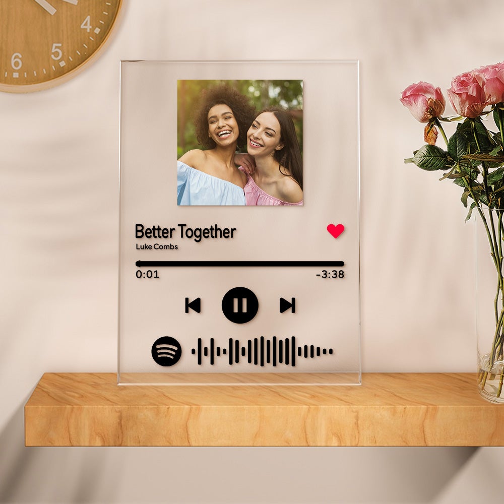 Custom Spotify Code Music Plaque Glass Gifts For Couple | Spotify Glass ...