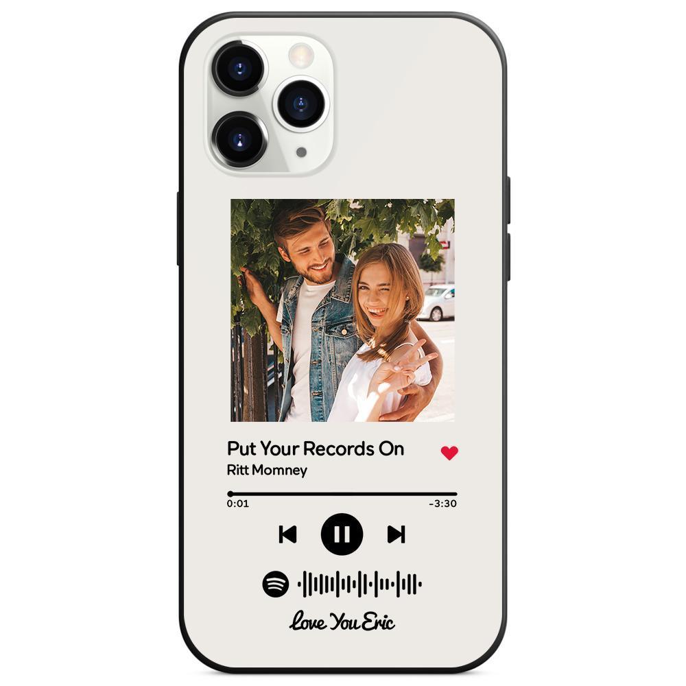 Custom Spotify Code Music Iphone Case With Text White Spotify Glass Custom Spotify Code Music Iphone Case With Text White Spotify Glass