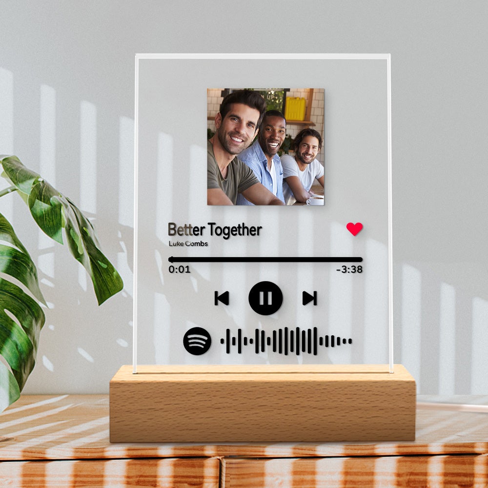 Custom Spotify Code Music Plaque Glass Gifts For Couple | Spotify Glass ...
