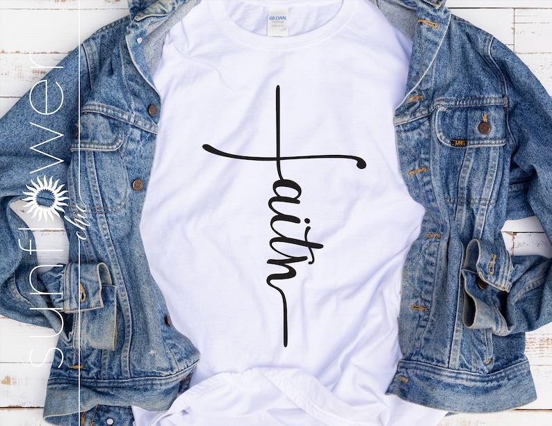 Faith Cross Script Svg Cut Files Clipart Downloads Faith Svg Pdf