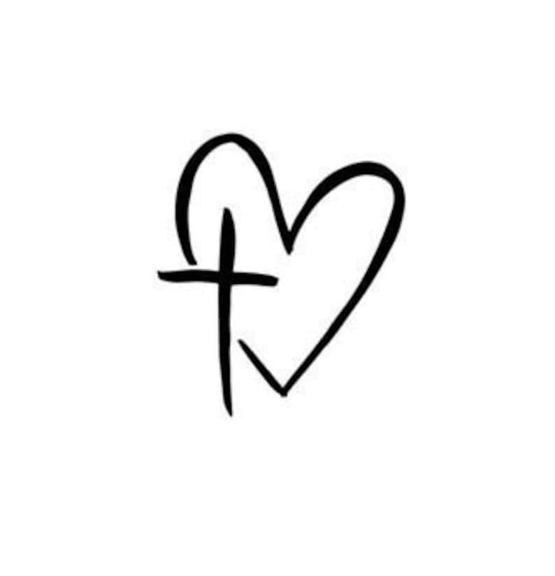 Cross Inside Heart SVG cut file Free SVG High Quality Perfect for your ...