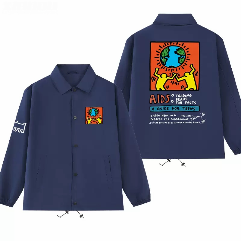 Keith Haring Jackets, AIDS Protect The World Jacket | keith-haring.store