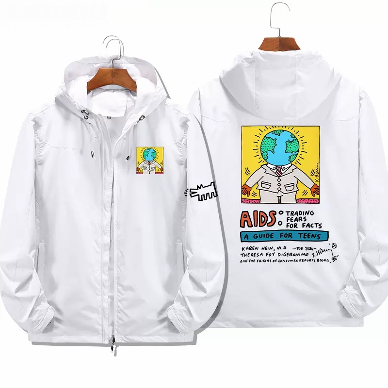 Keith Haring Jackets, Earthman Jacket Earth Head Jacket Thick Jacket ...