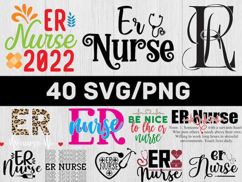 Download ER SVG Bundle Designs For Your Craft Projects | nursesvg.com