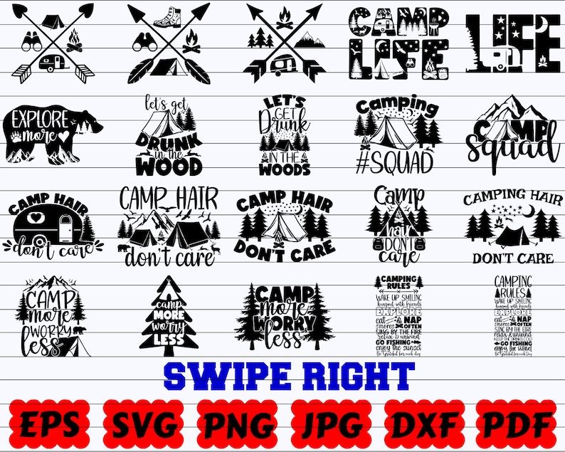 230 Camping SVG Camping Cut File Happy Camper Svg Camp Life Svg ...