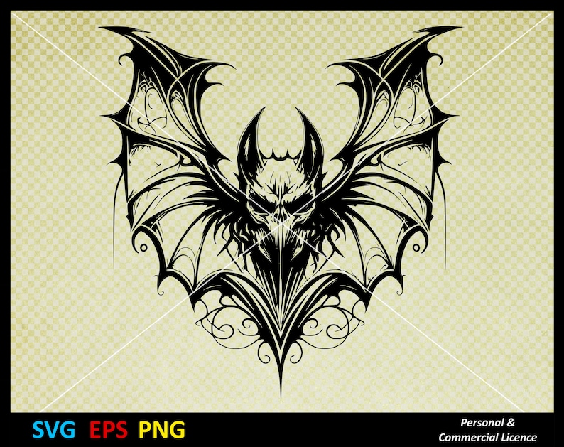 Bats Svg, Gothic Bat Svg Halloween Design | batsvg.com