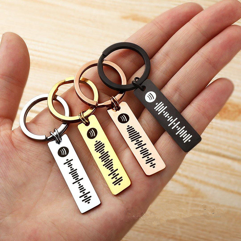 Spotify Gift-Custom Spotify Music Plaques Code Music Keychain Stainless ...
