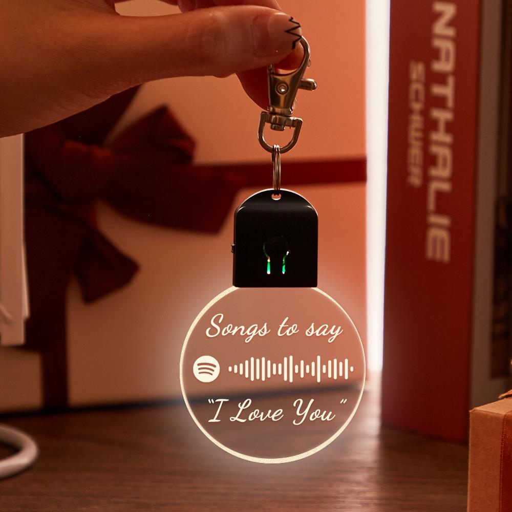 Personalized Spotify Code Keychain 7 Colors Light Up Keychain | Spotify ...