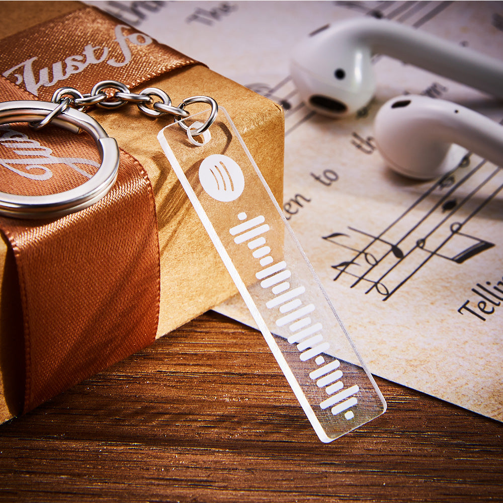 Custom Spotify Code Keychain Scannable Acrylic Keychain Creative Gift ...