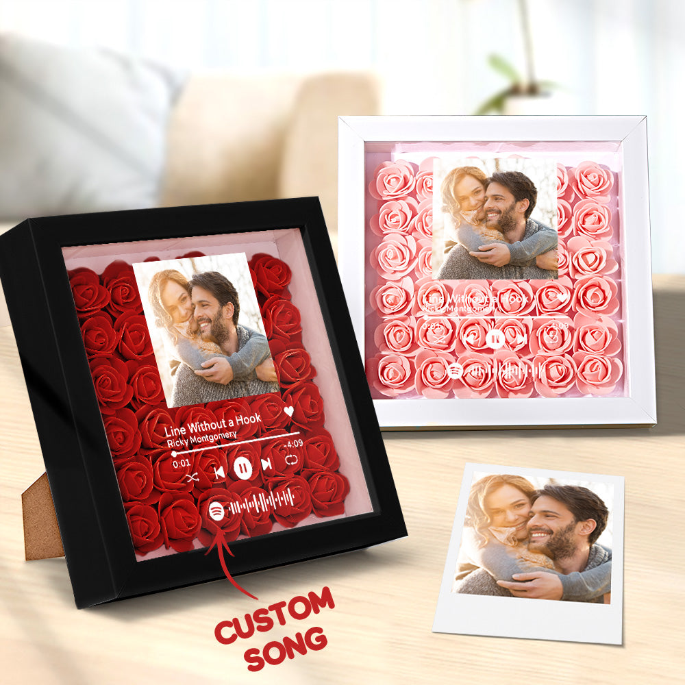 Custom Scannable Spotify Code Photo Music Flower Shadow Box ...