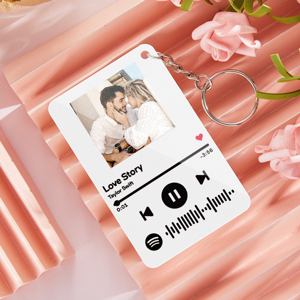 Gift For Love Custom Spotify Keychain Personalized Scannable Keychain ...