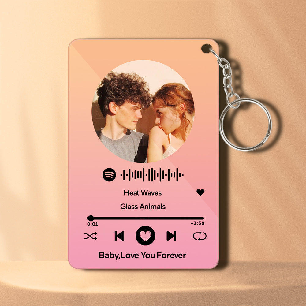 Custom Gradient Color Spotify Keychain Acrylic Music Plaque | Spotify ...