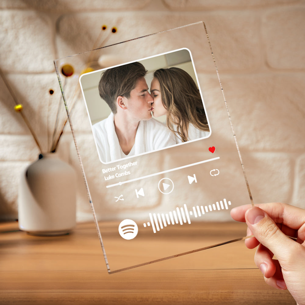 Scannable Custom Spotify Code Lamp Acrylic Music Plaque Night Light ...