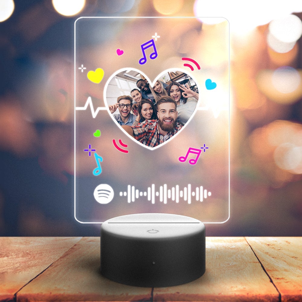 Custom Spotify Night Light with 7 Colors Personalized Remote Control ...