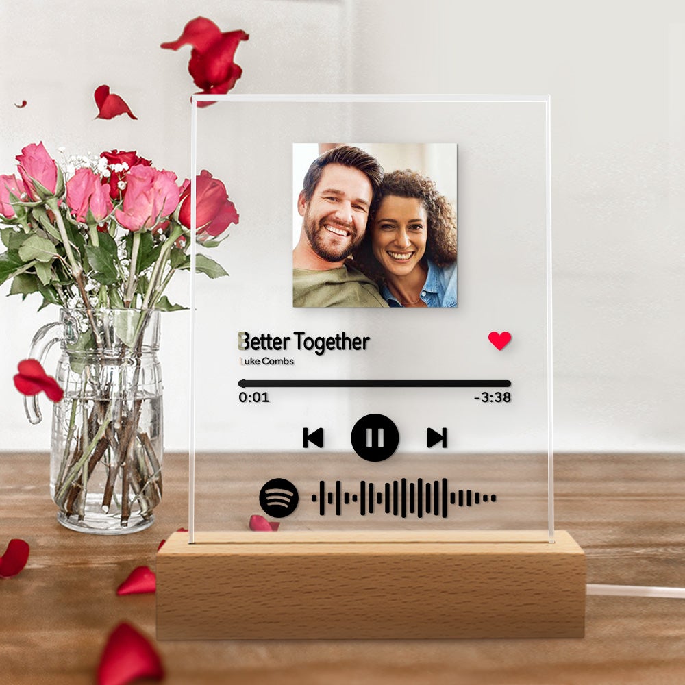 Custom Spotify Code Music Plaque Glass Gifts For Her | Spotify Glass ...