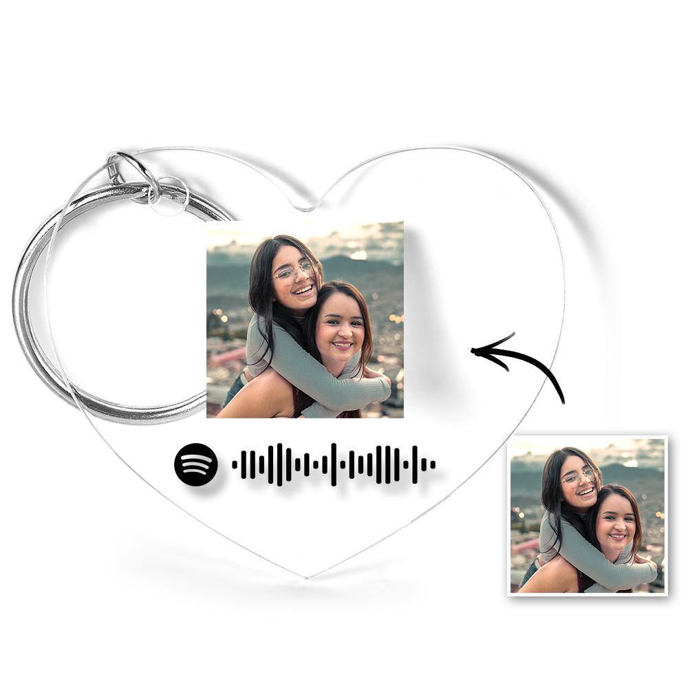 Scannable Spotify Code Keychain Spotify Favorite Song Photo Engraved ...