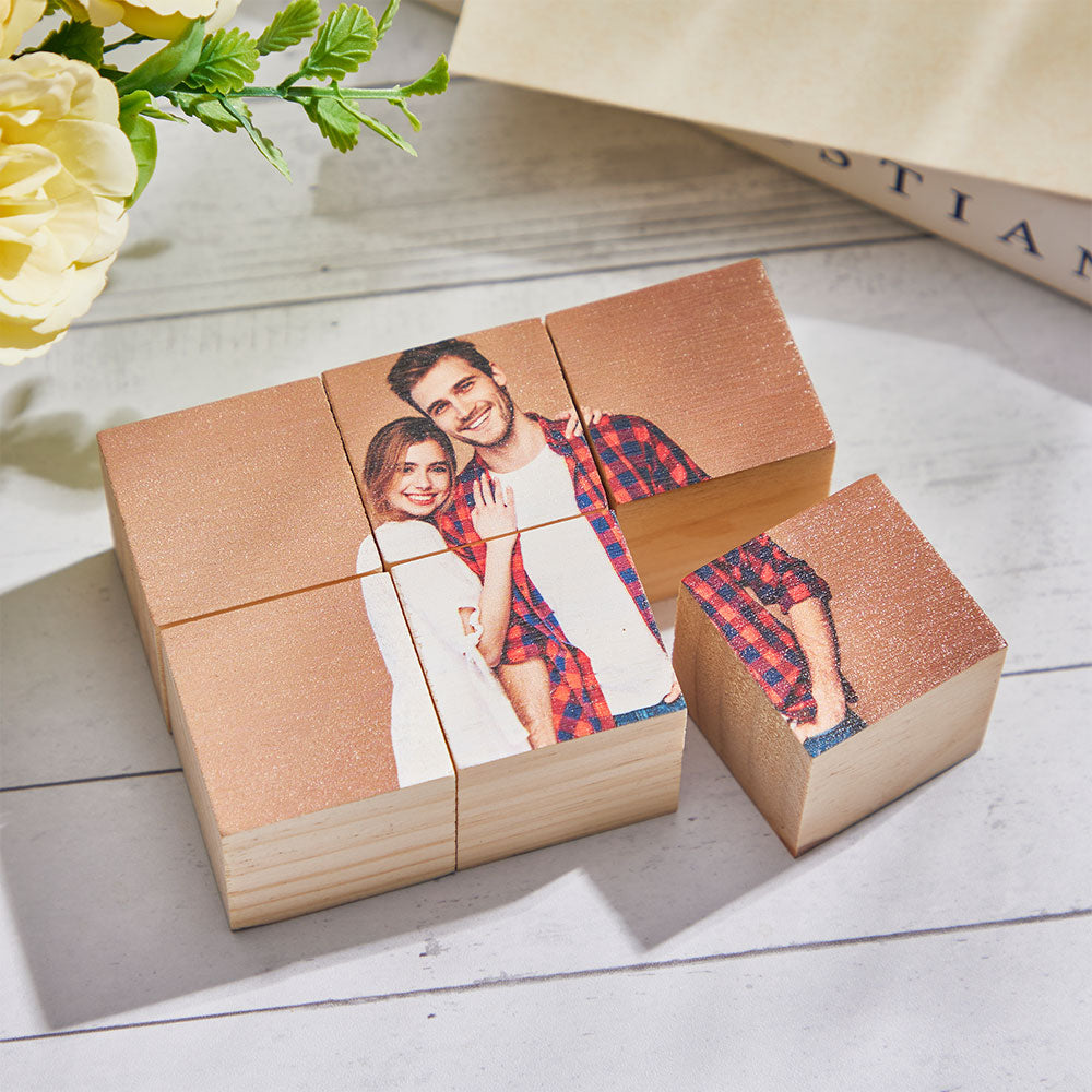 Custom Photo Block Puzzle Personalized Wooden Rectangular Jigsaw Puzzle ...