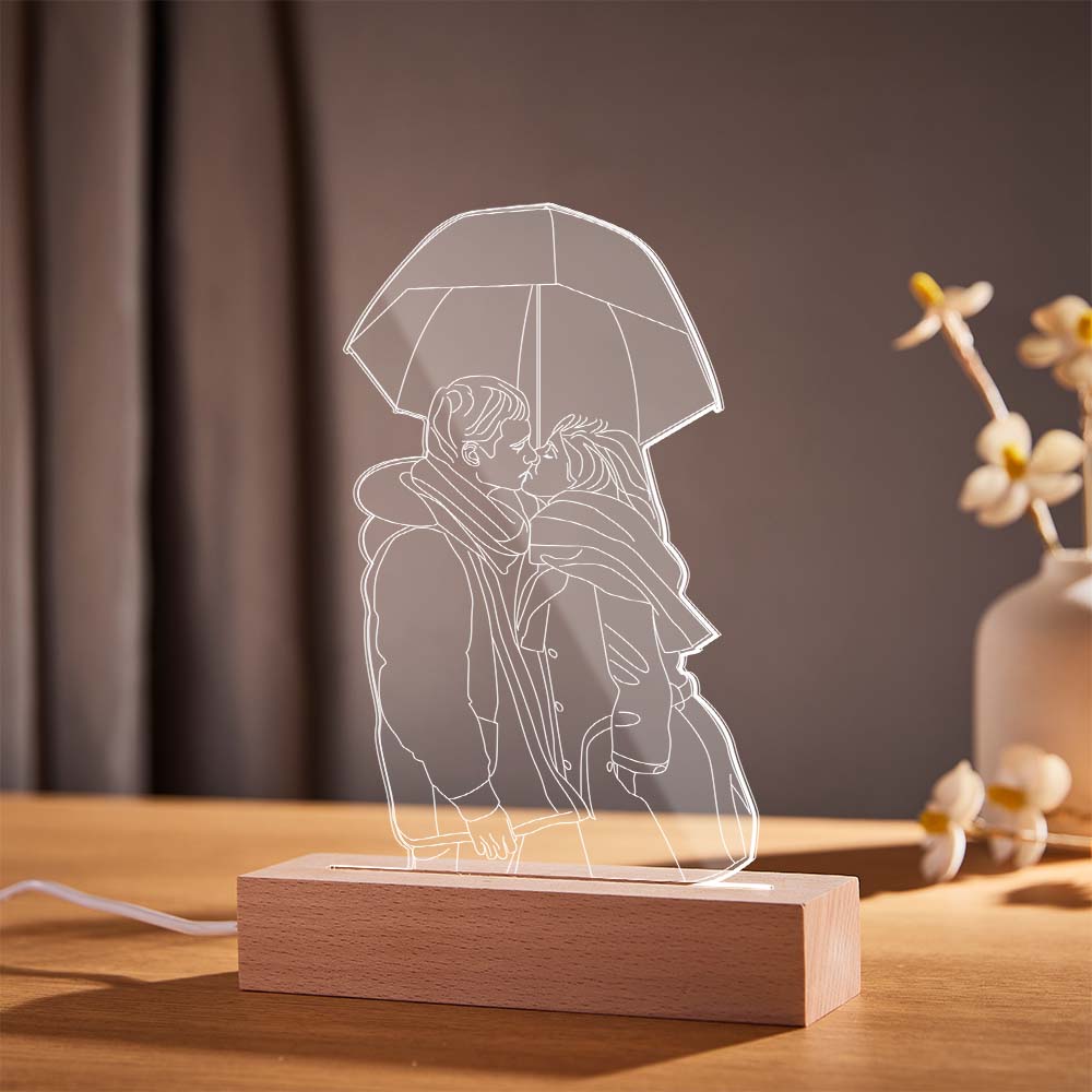 Personalized 3D Photo Night Light Custom Lamp 7 Colors Acrylic Night ...