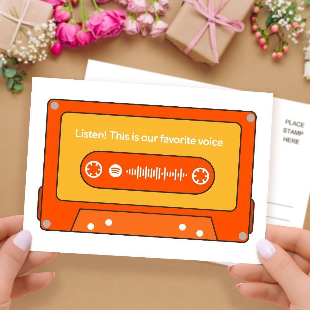 Personalized Spotify Scannable Music Card Gift Card | Spotify Glass ...