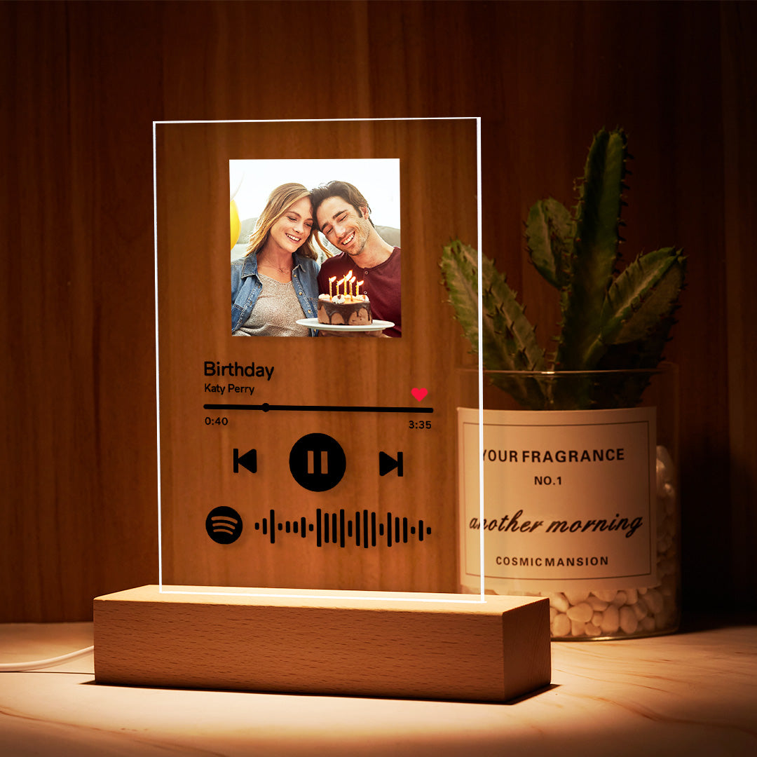 Personalized Spotify Code Music Plaque Night Light-Gifts Acrylic ...