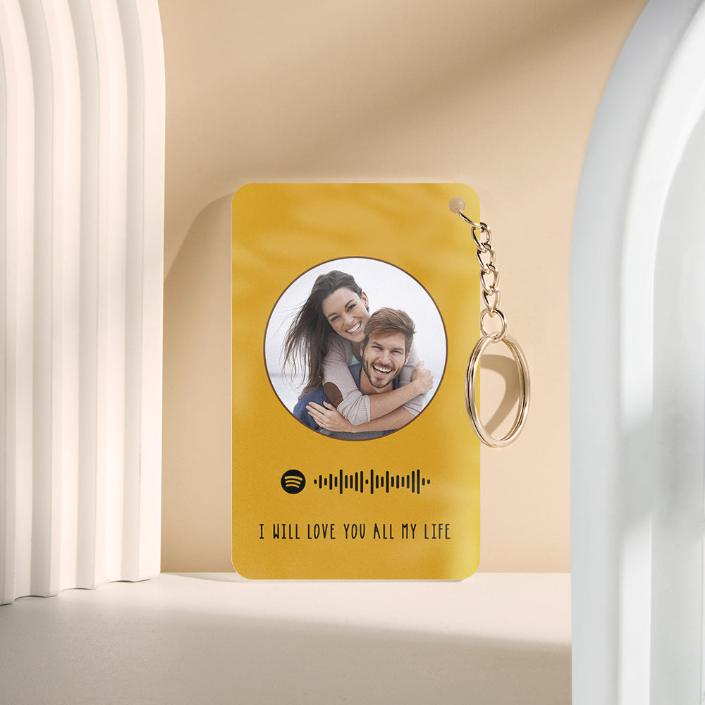 Custom Spotify Scan Code Keychain Plaque Five Colors For Custom Photo ...