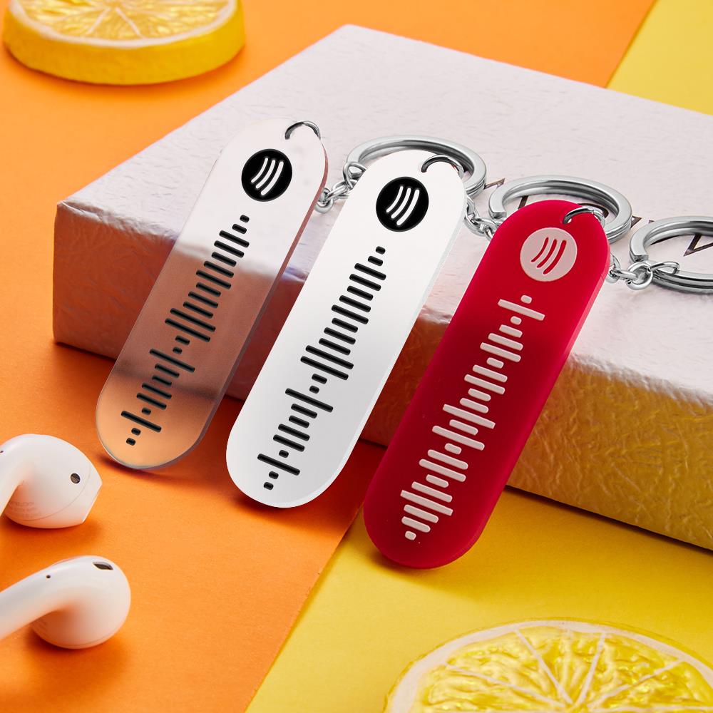 Custom Scannable Spotify Code Keychains Multicolor | My Spotify Plaque