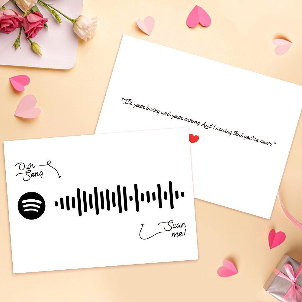 Custom Spotify Code Music Cards With Your Song | My Spotify Plaque