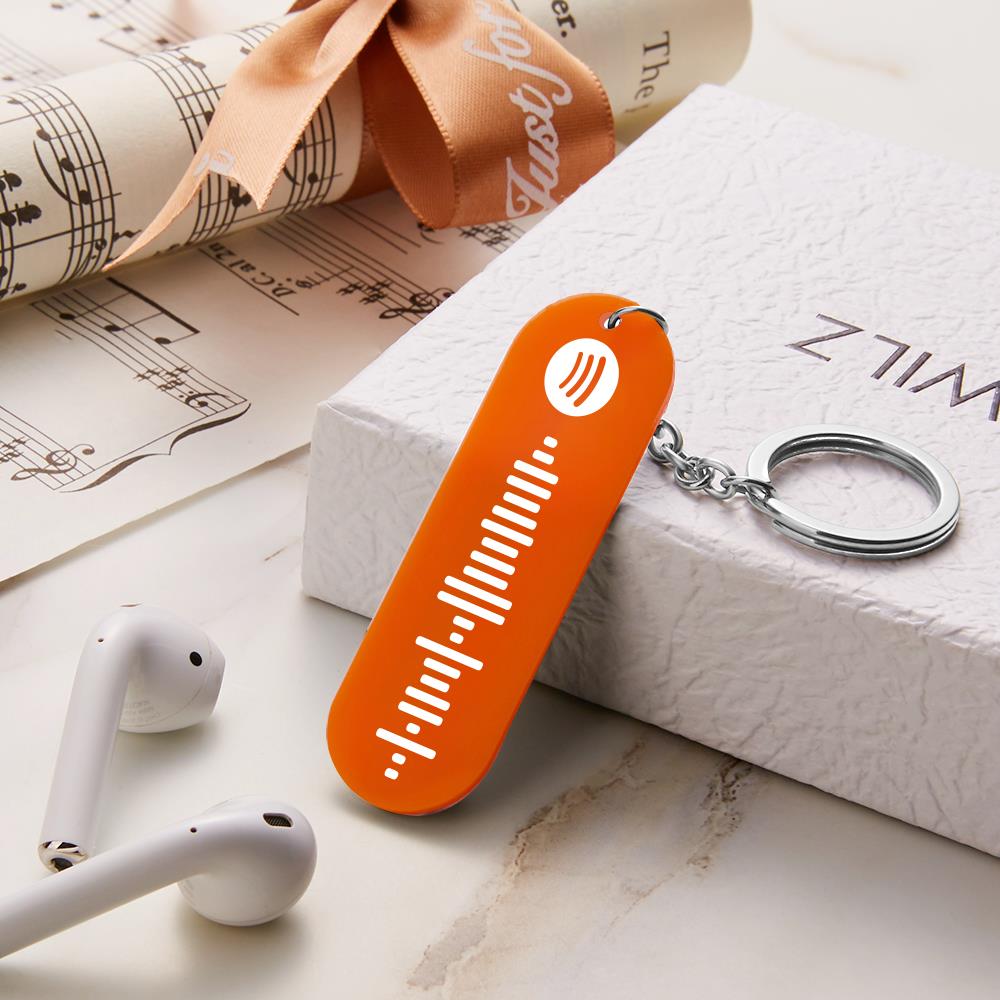 Custom Scannable Spotify Code Keychains Multicolor | My Spotify Plaque