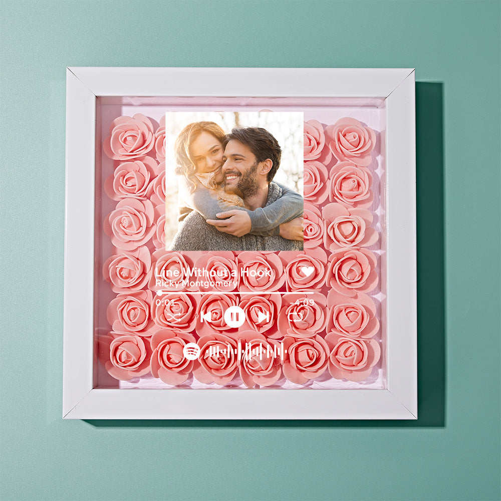 Custom Scannable Spotify Code Photo Music Flower Shadow Box ...