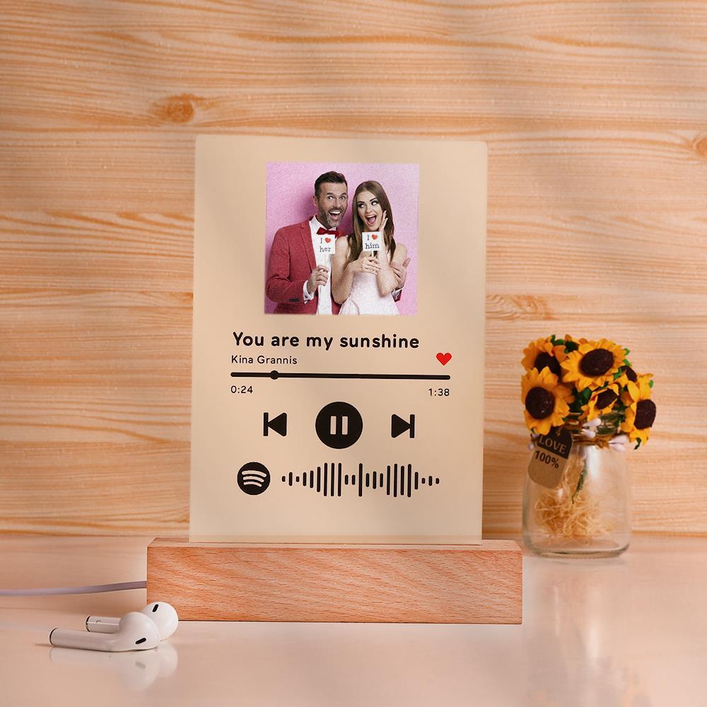 Custom Spotify Plaque Scannable Spotify Music Plaque | Spotify Glass ...