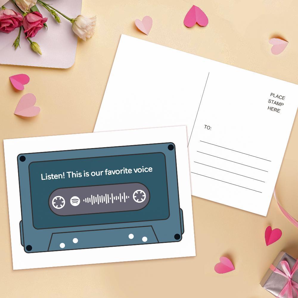 Custom spotify code Music Cards Magnetic Tape Style | Spotify Glass ...