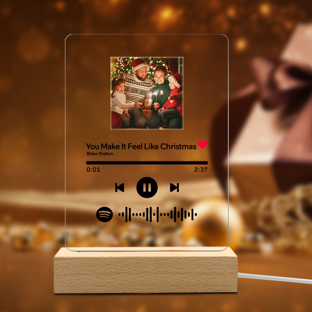 Spotify Custom Photo Scannable Music Plaque- Custom | Spotify Glass ...