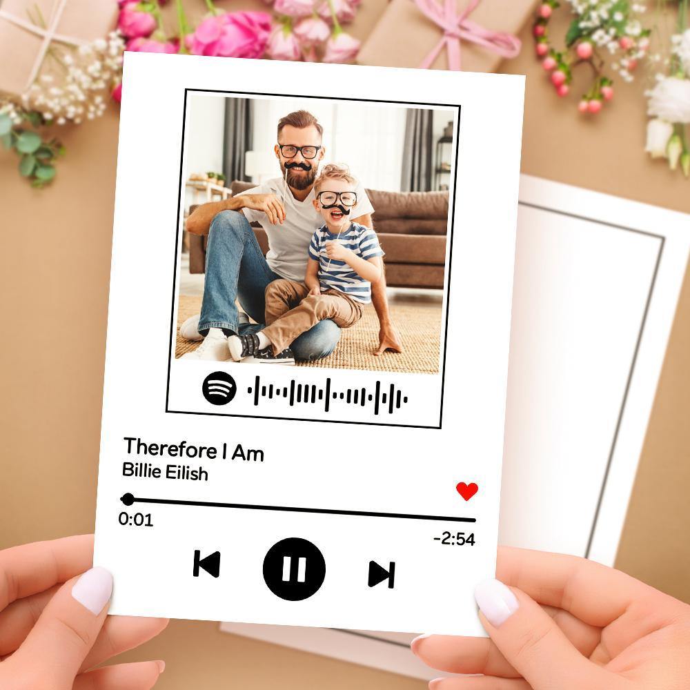 Custom Spotify Code Music Cards With Your Photo | My Spotify Plaque