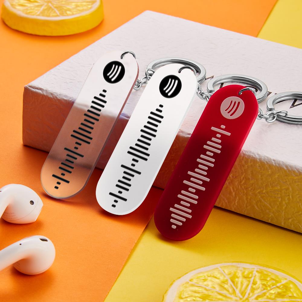 Custom Scannable Spotify Code Keychains Multicolor | My Spotify Plaque