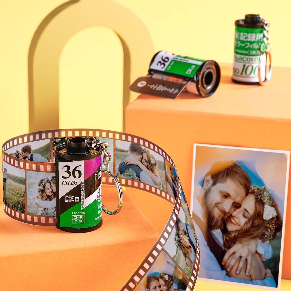 Personalized Photo Film Roll Keychain -Keychain With Picture And Song ...