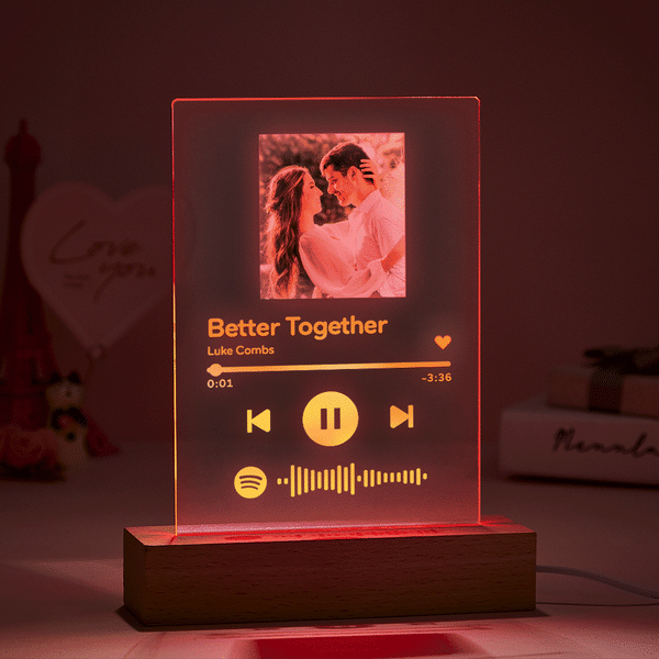 Custom Spotify Code Music Acrylic Glass Plaque 4 in 1 Gifts For Her ...