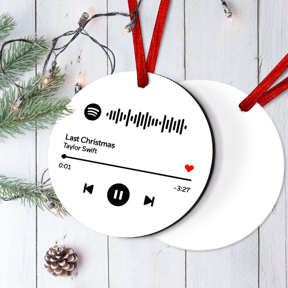 Engraved Custom Scannable Spotify Code Hanging Ornament Personalized ...