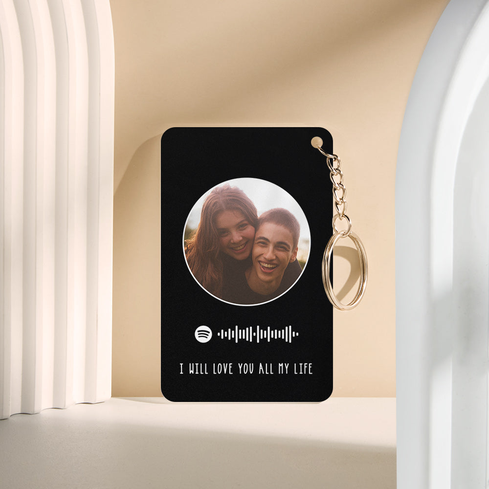 Custom Spotify Scan Code Keychain Plaque Five Colors For Custom Photo ...