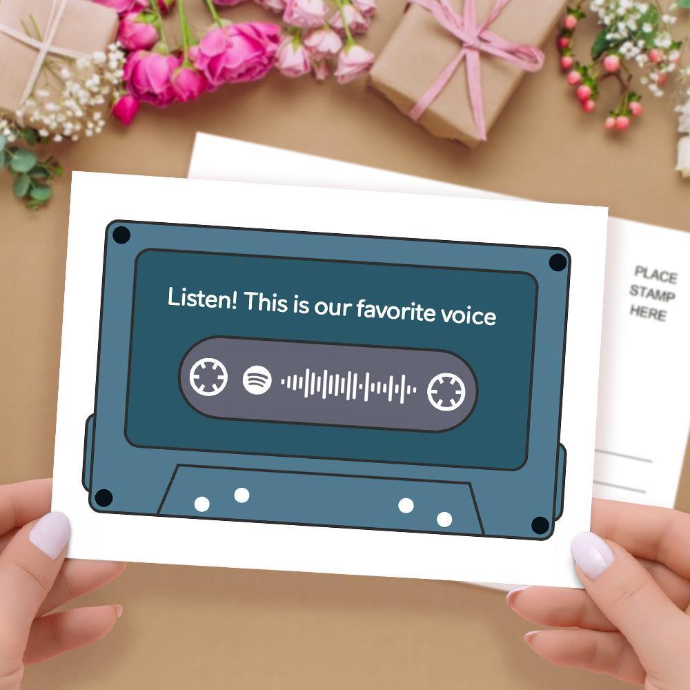Personalized Spotify Scannable Music Card Gift Card | Spotify Glass ...