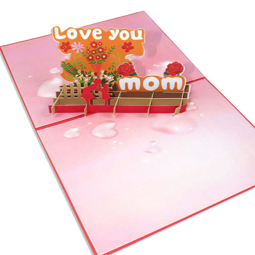 Mothers Day Card Love You Mom 3d Pop Up Greeting Card For Her My