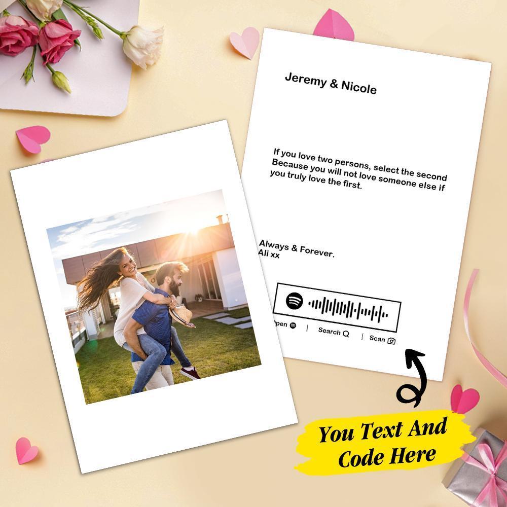 Custom Spotify Code Music Cards With Your Photo and blessing | My ...