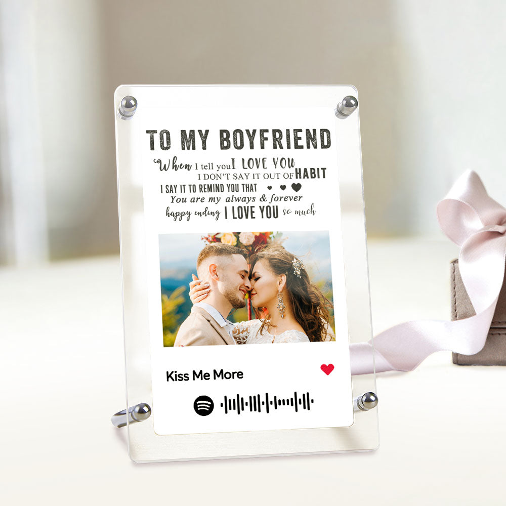 To My Boyfriend - Spotify Photo Frame Scannable Music Fashion Plaque ...